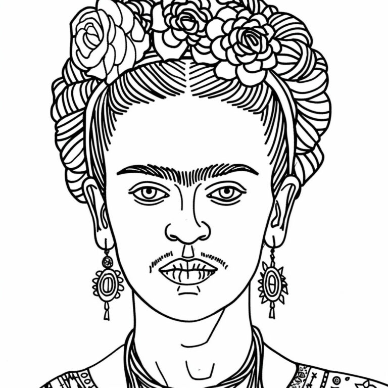 28 designs Frida Kahlo Coloring Pages for Kids - Free Printables