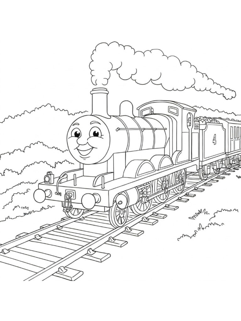71 de desene Thomas the Tank Engine pentru colorat și imprimat gratuit