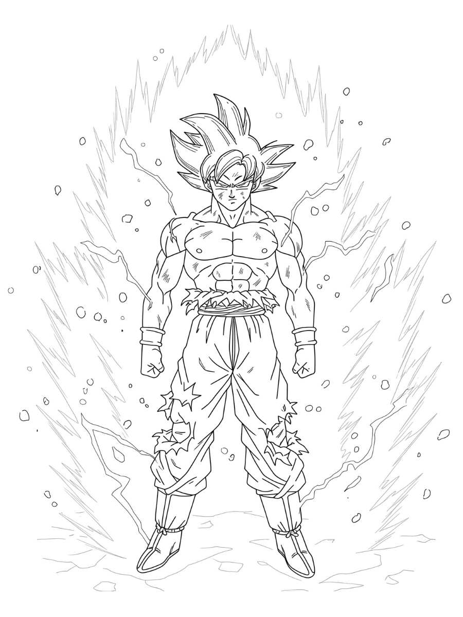 37 Dibujos Para Colorear De Goku Ultra Instinto Imprimir Descargar O