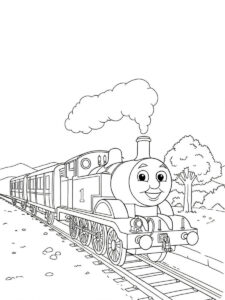 71 de desene Thomas the Tank Engine pentru colorat și imprimat gratuit