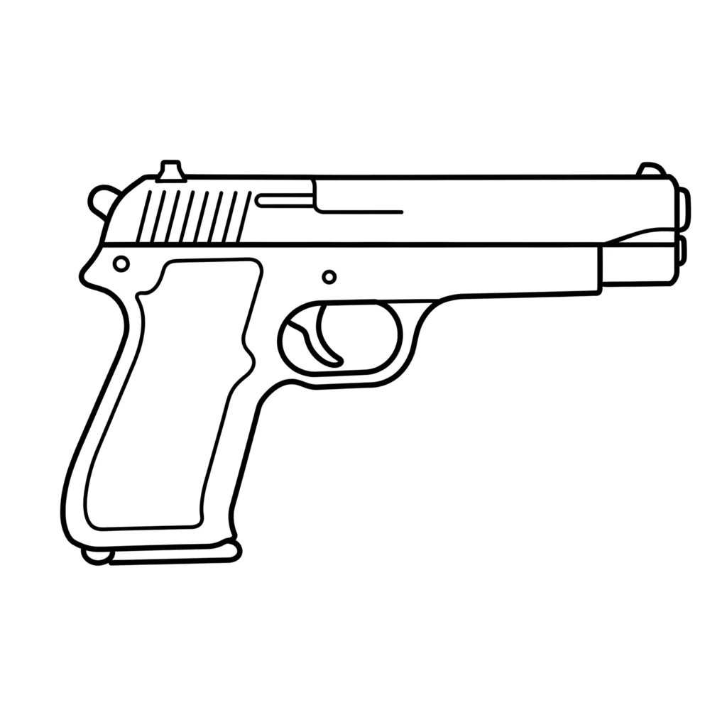 22 Gun Coloring Pages - Printable and Online PDF