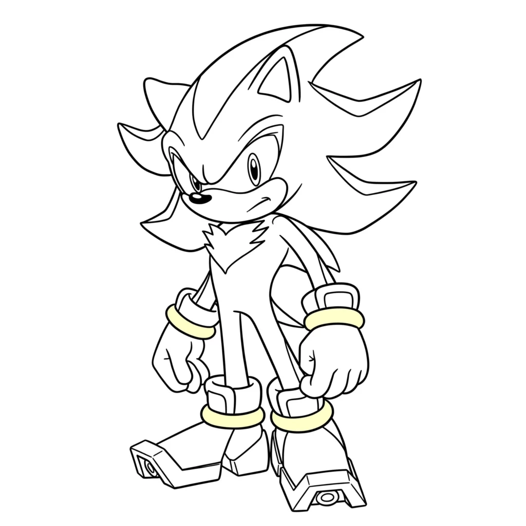 23 tekeningen van Shadow the Hedgehog Kleurplaten - Afdrukbare PDF's