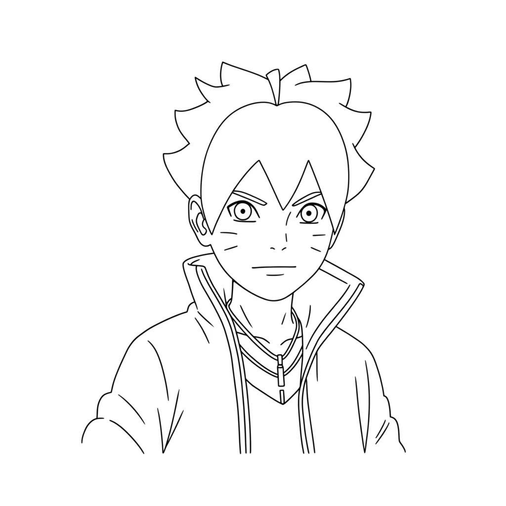 Diseños 25 Boruto Para colorear - PDF imprimible y online