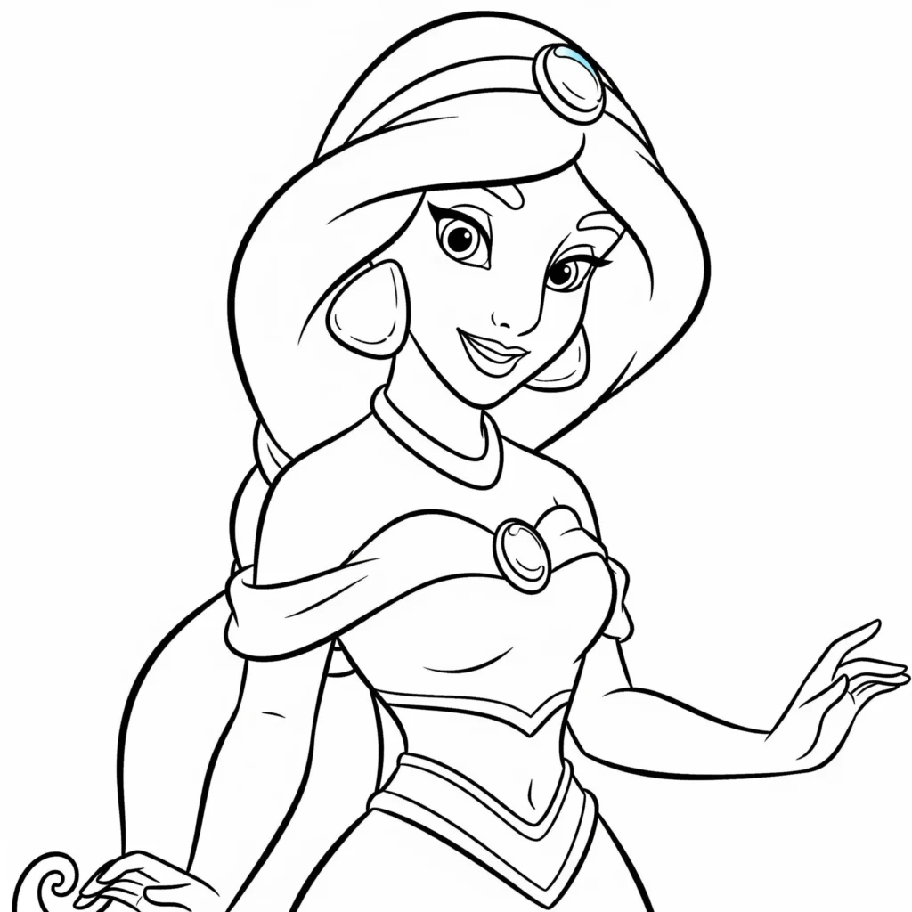 Desenhos 21 Jasmine para colorir - PDF, Imprimir e Online Grátis