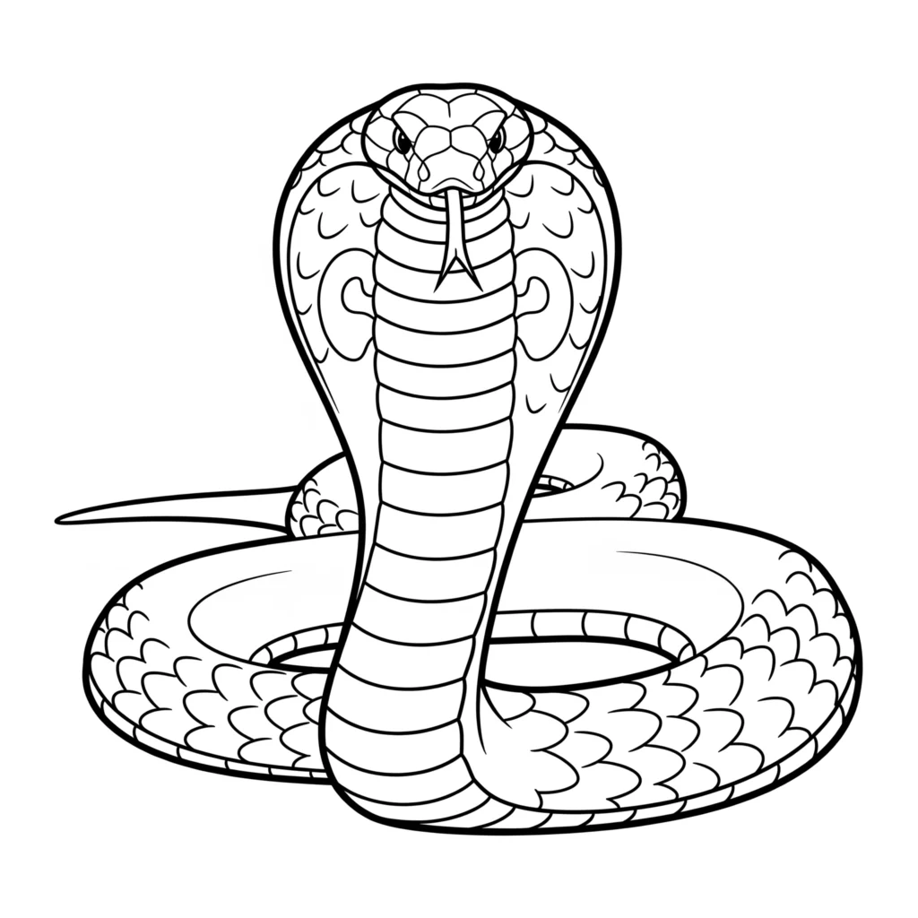 20 desenhos para colorir de cobras para crianças | PDF e online