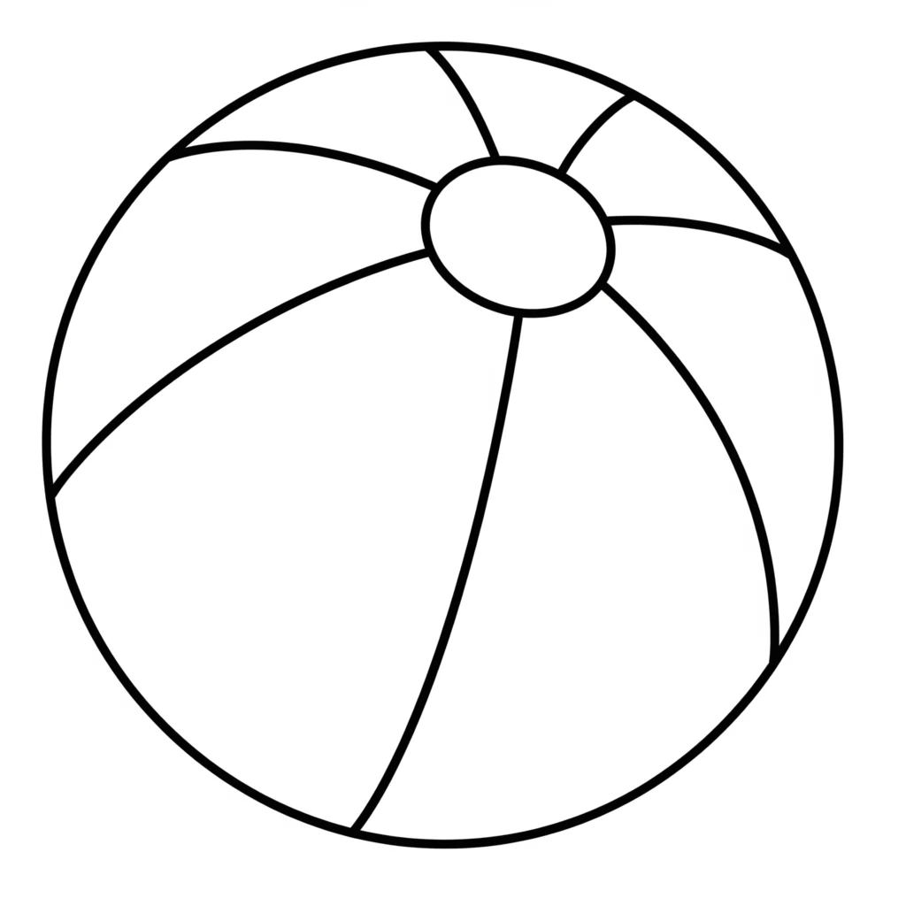 19 Planșe de colorat cu mingi de plajă - Disegnidacoloraremondo