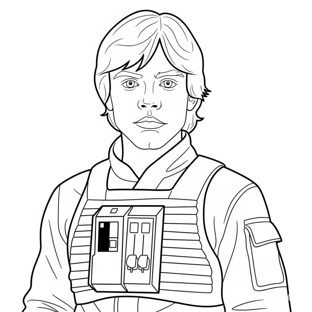 22 Luke Skywalker Boyama Sayfası - Disegnidacoloraremondo.com