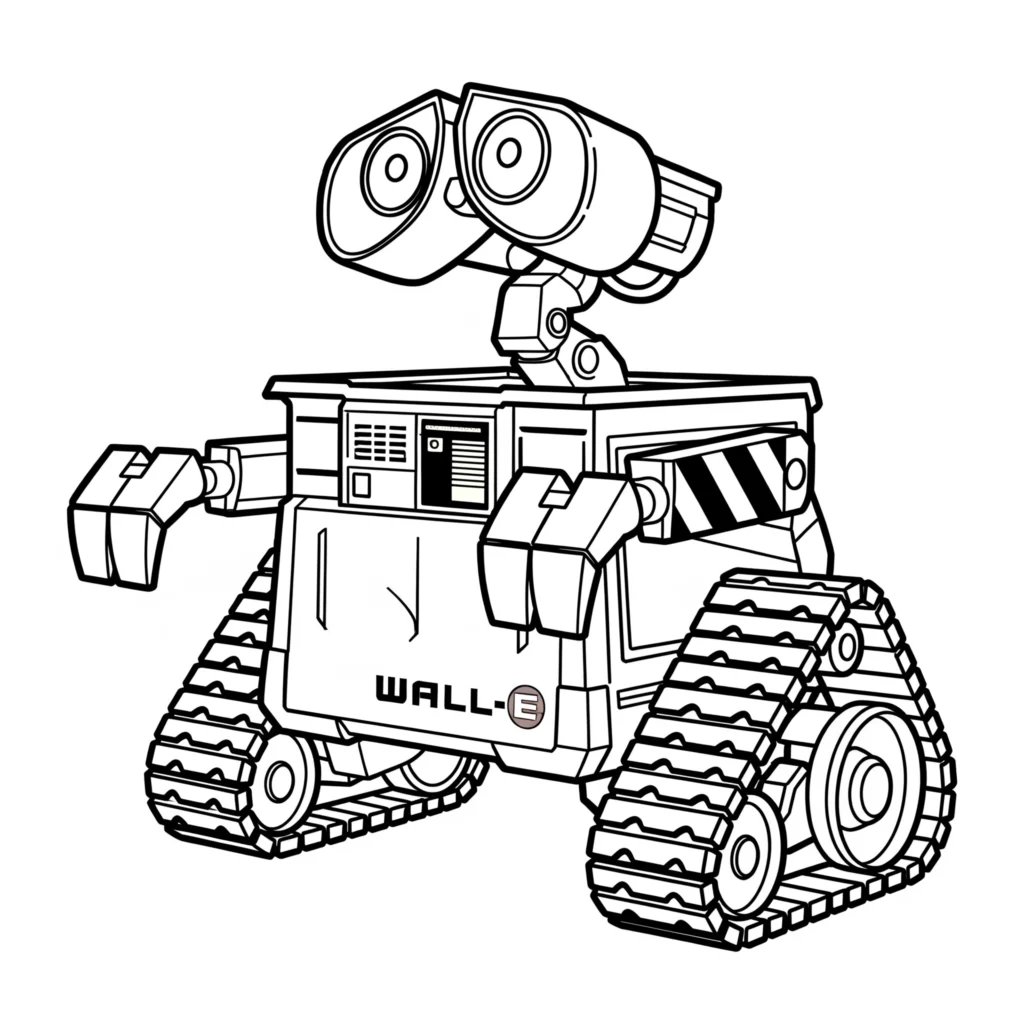 21 çizim Wall-E PDF ve çevrimiçi ücretsiz boyama sayfaları