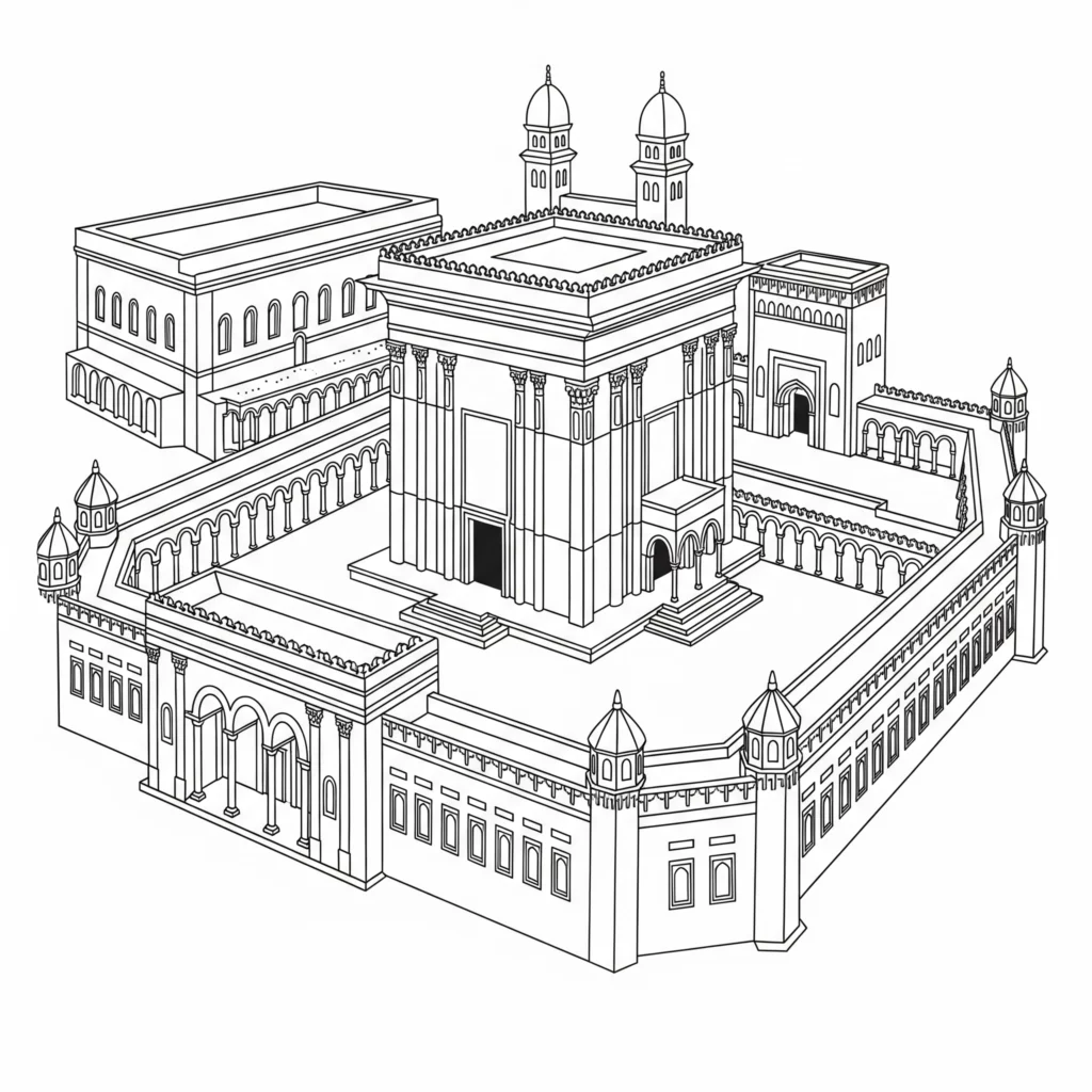 19 Designs Beis Hamikdash ausmalbilder für Kinder - Kostenloses PDF