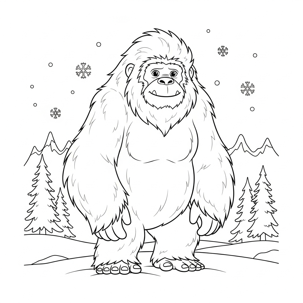 21 disegni Yeti da colorare - PDF stampabili gratuiti