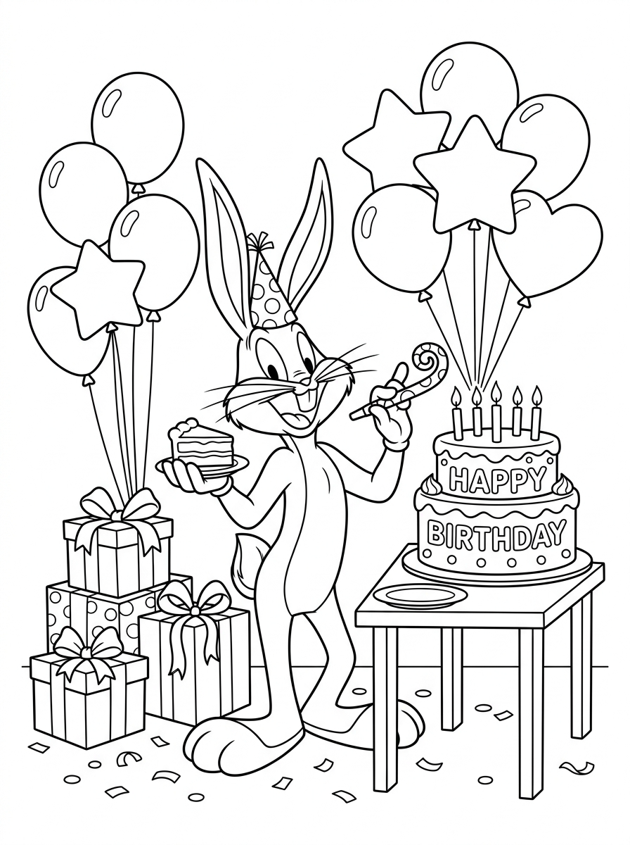 20 disegni Bugs Bunny da colorare | Stampa gratis