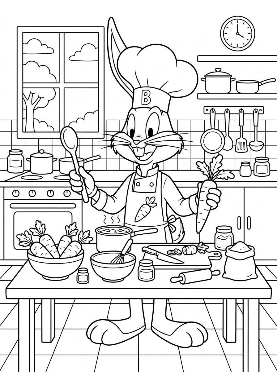 20 disegni Bugs Bunny da colorare | Stampa gratis